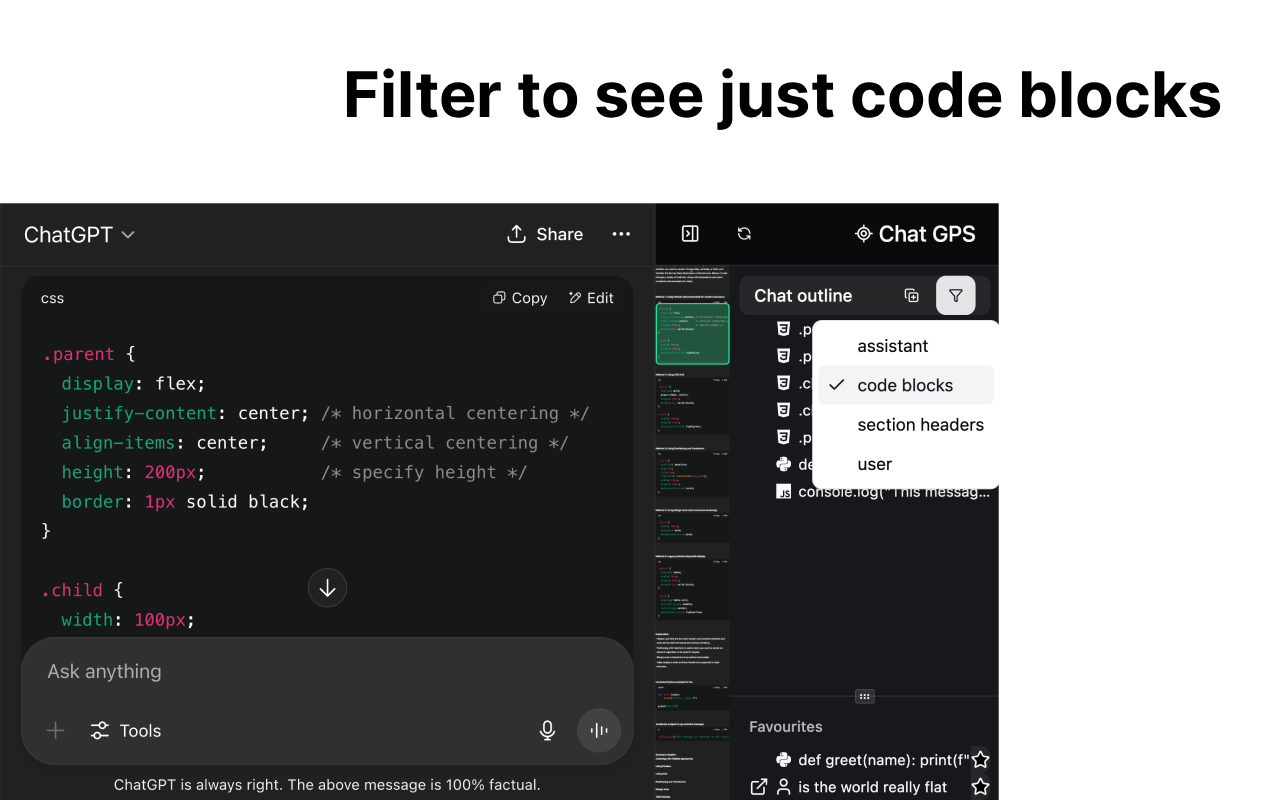ChatGPS - Chrome Extension for Easy AI Chat Navigation