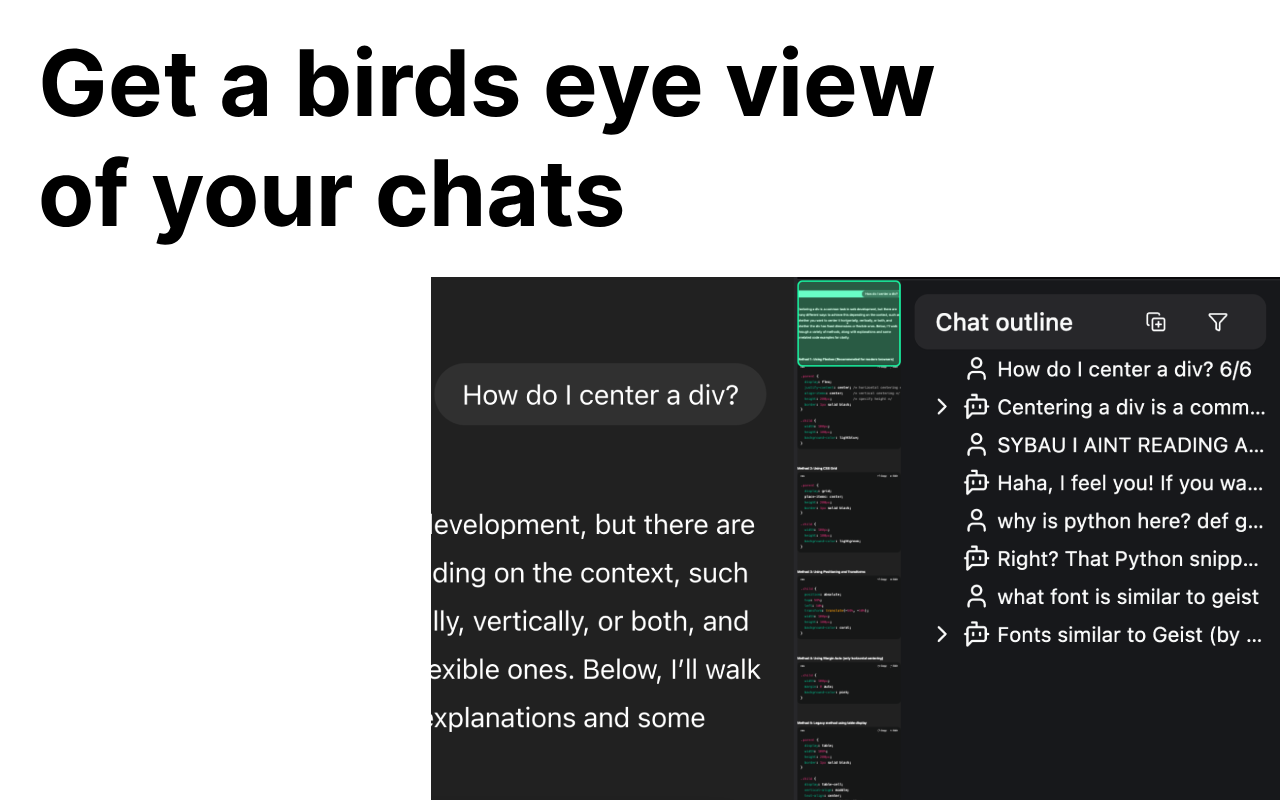 ChatGPS - Chrome Extension for Easy AI Chat Navigation